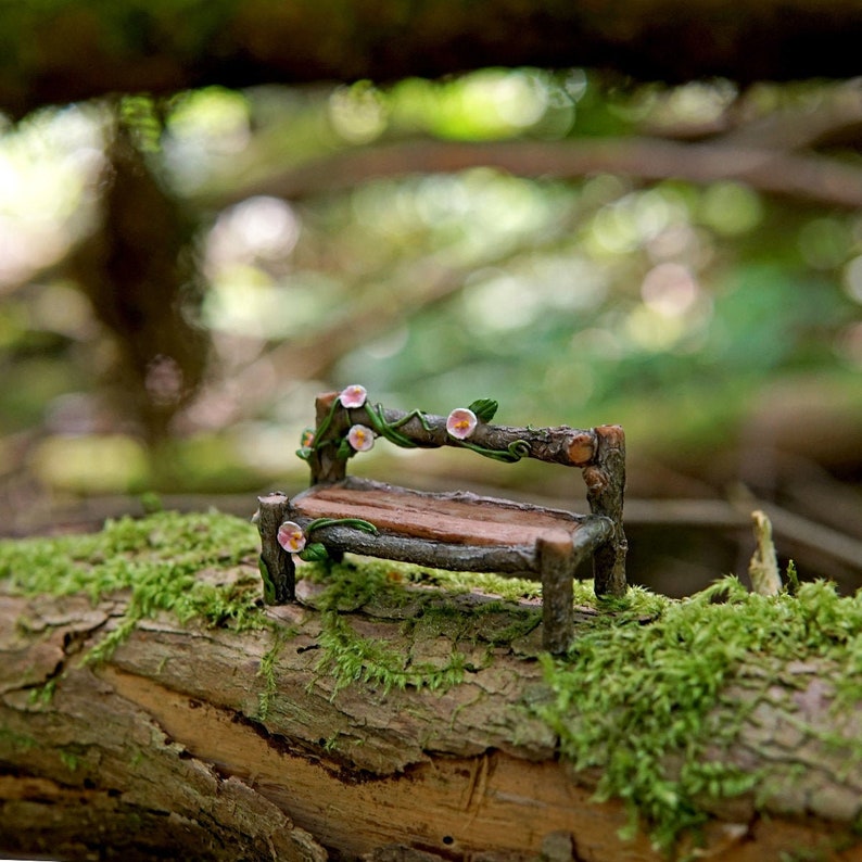Mini Wood Bench Mini Bench Miniature Bench Fairy Garden - Etsy