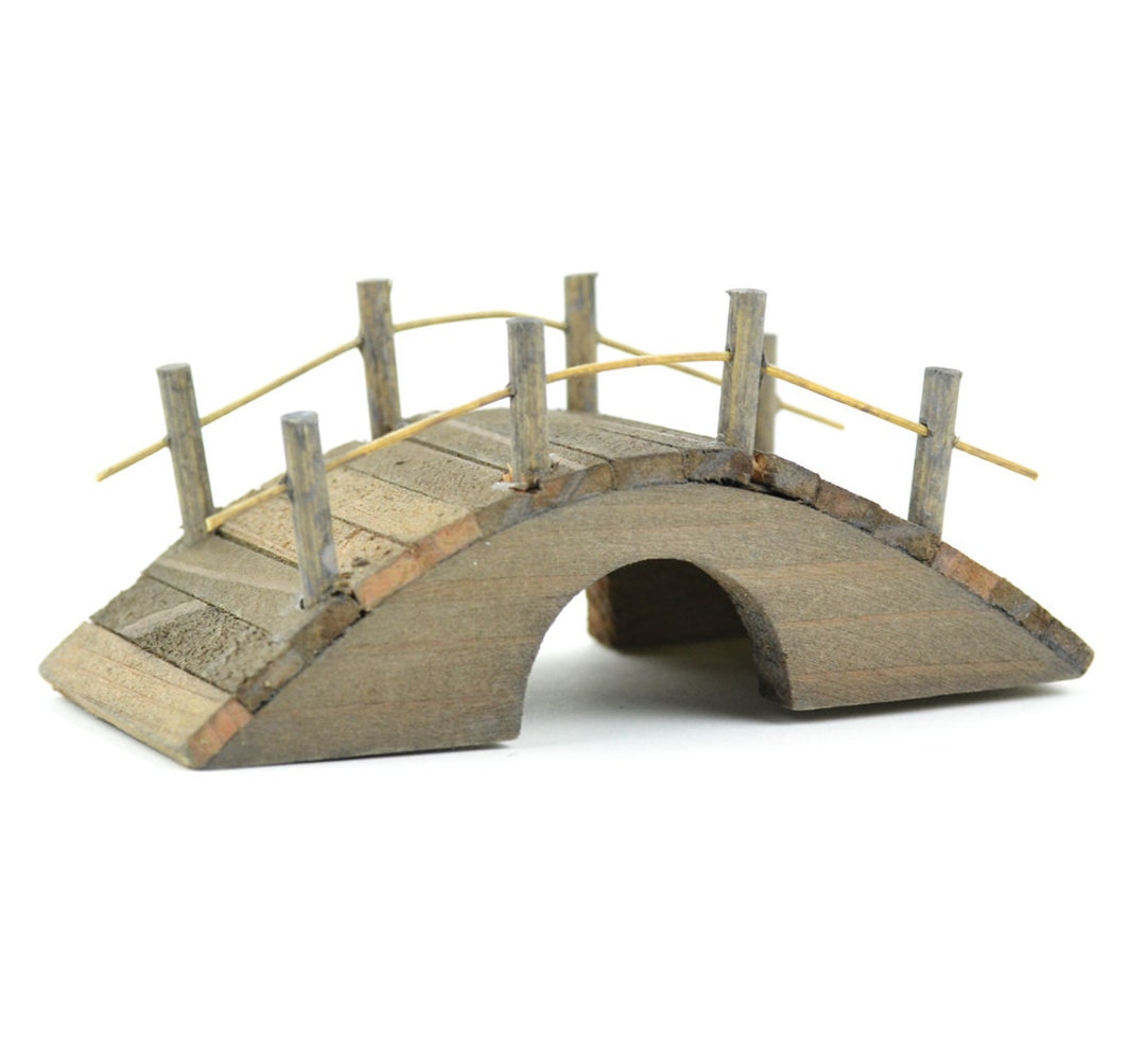 Mini Wooden Bridge Brown, Mini Bridge, Fairy Garden Bridge - Etsy