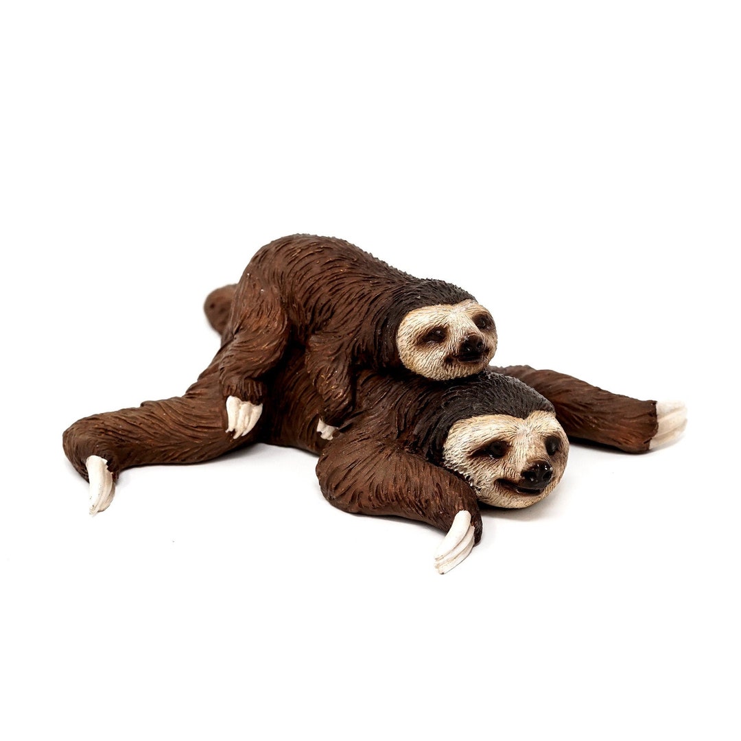 Sleeping Mama Sloth and Baby Mini Sloth Miniature Sloth - Etsy
