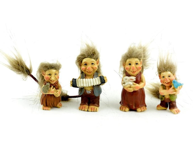 Standing Trolls, Mini Trolls, Miniature Trolls, Fairy Garden Trolls - Etsy