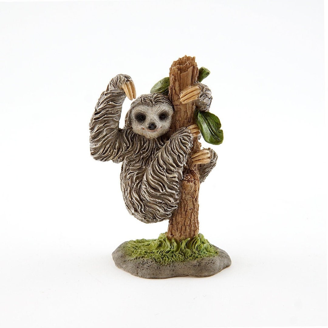 Sloth on Tree Mini Sloth Miniature Sloth Happy Sloth - Etsy