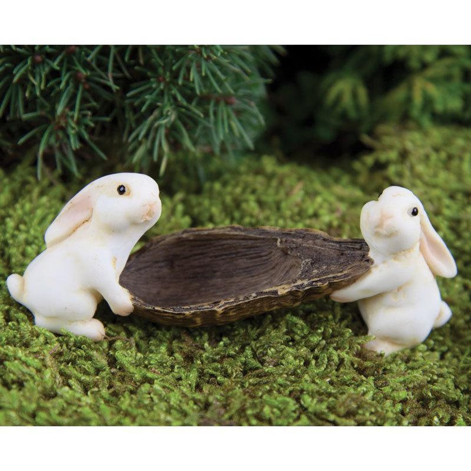 Bunnies in Pod Mini Bunnies Bunny Friends Fairy Garden - Etsy