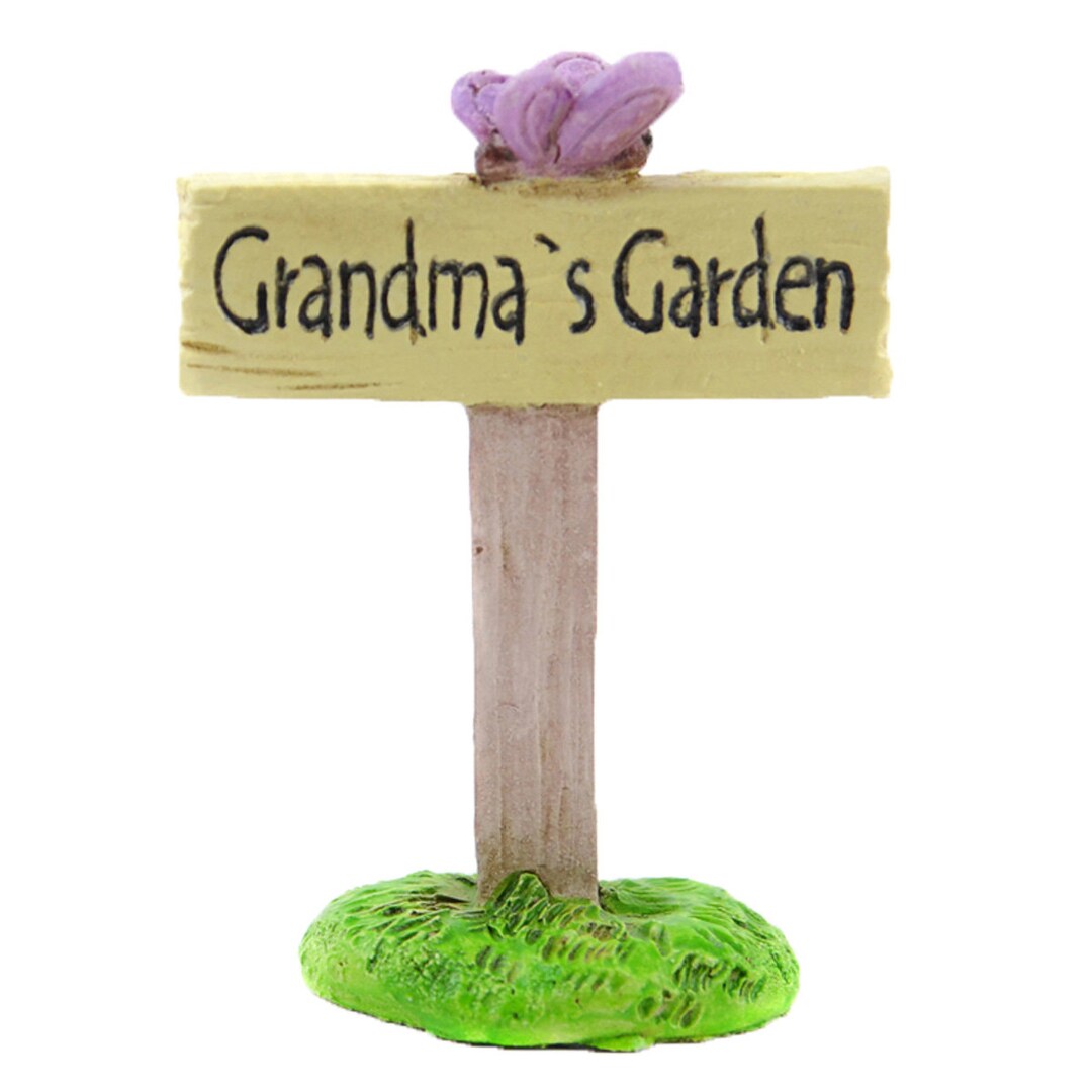 Grandmas Garden Sign, Mini Fairy Garden Sign - Etsy