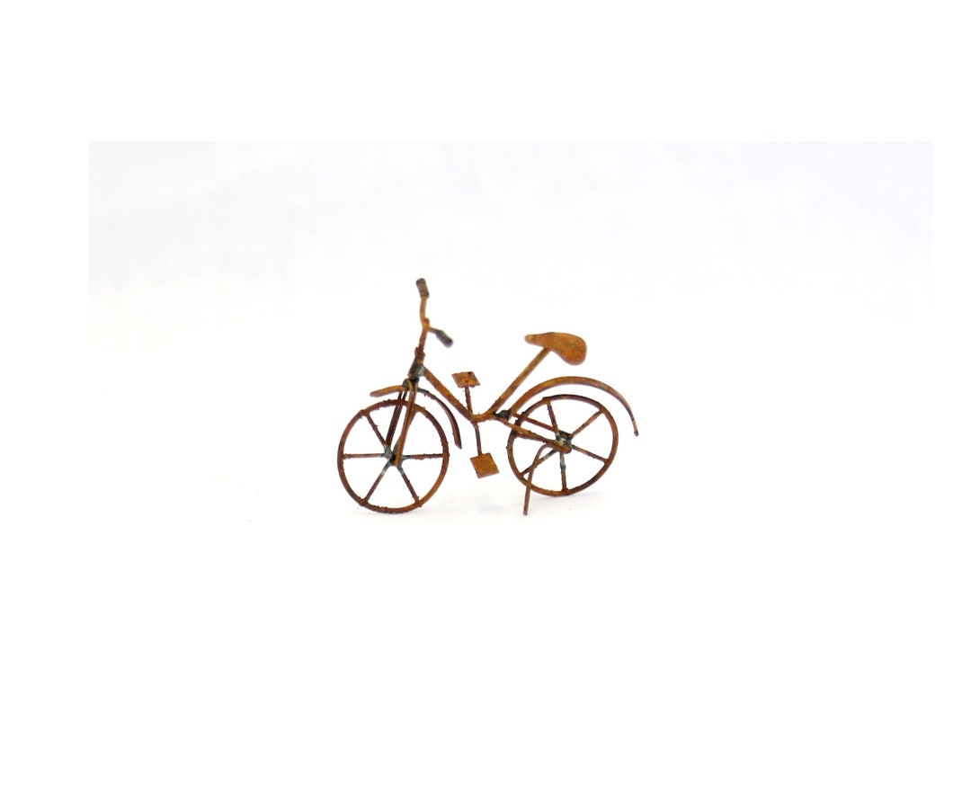 Mini Rusty Bicycle With Foot Stand, Fairy Garden Bicycle - Etsy