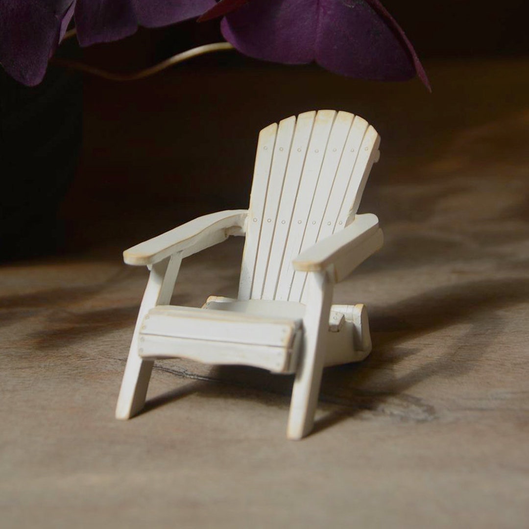 Mini White Patio Chair, Miniature Chair, Fairy Garden Chair - Etsy