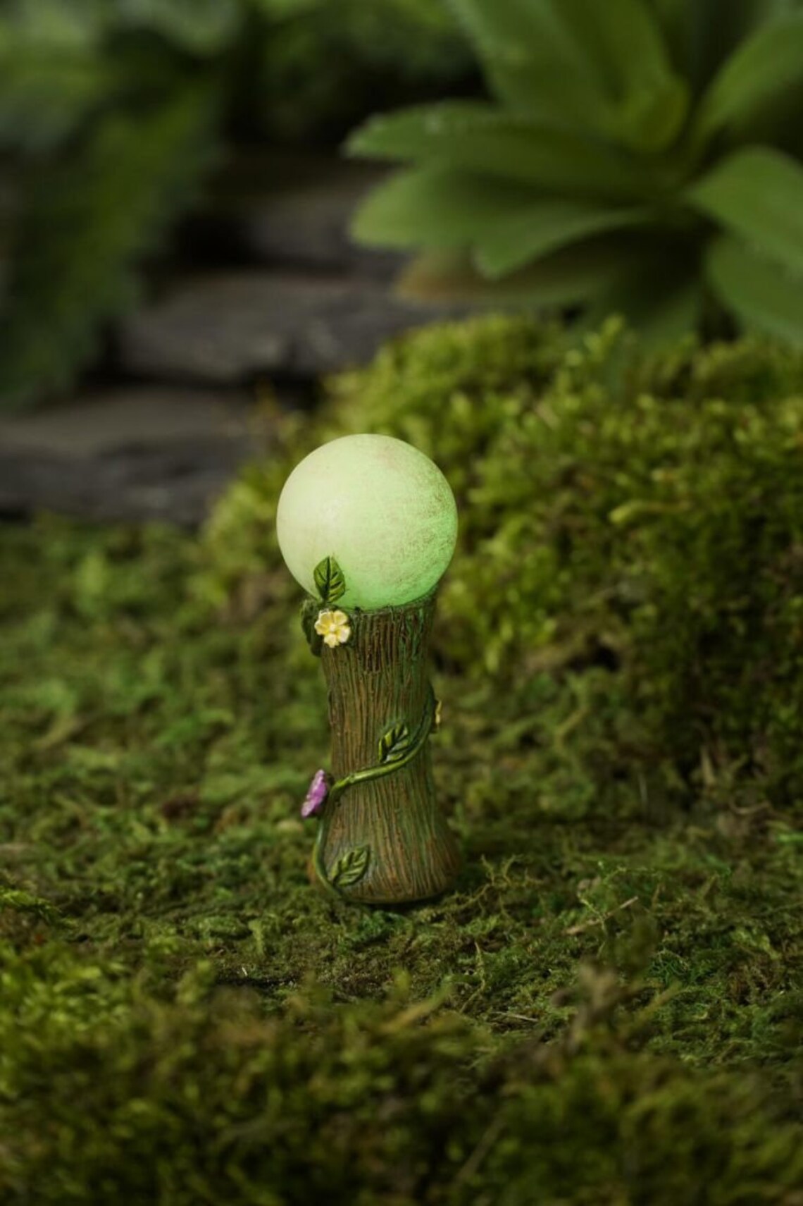 Glowing Gazing Ball Fairy Garden Gazing Ball Mini Gazing | Etsy