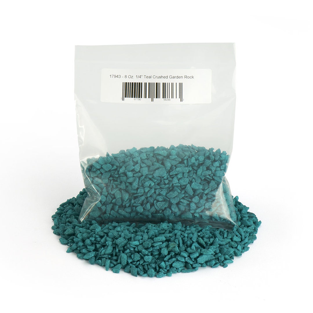 Teal Crushed Garden Rock, Fairy Garden Teal Rock - Etsy
