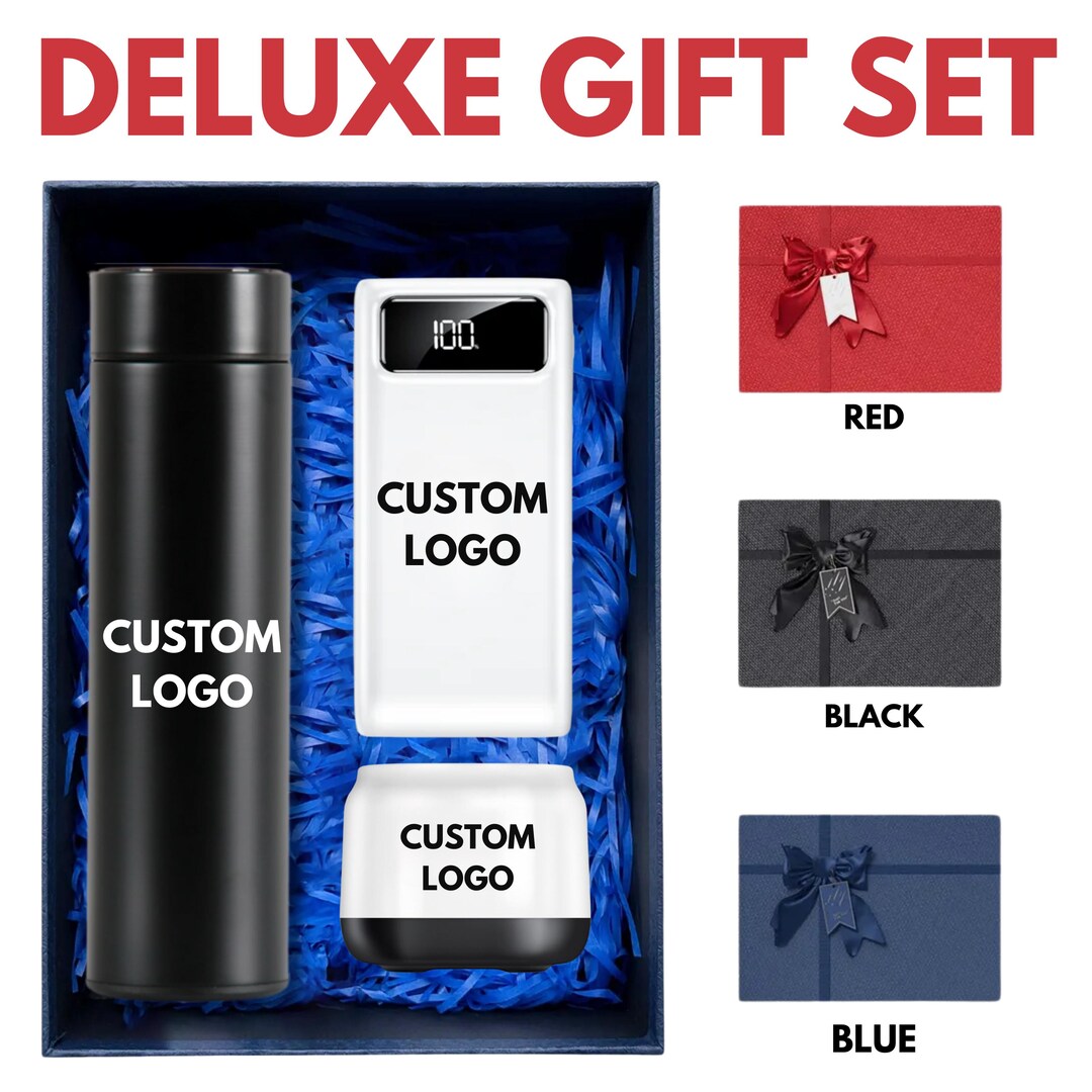 Custom Logo Corporate Gift Box: Tech Set for Employees - Etsy