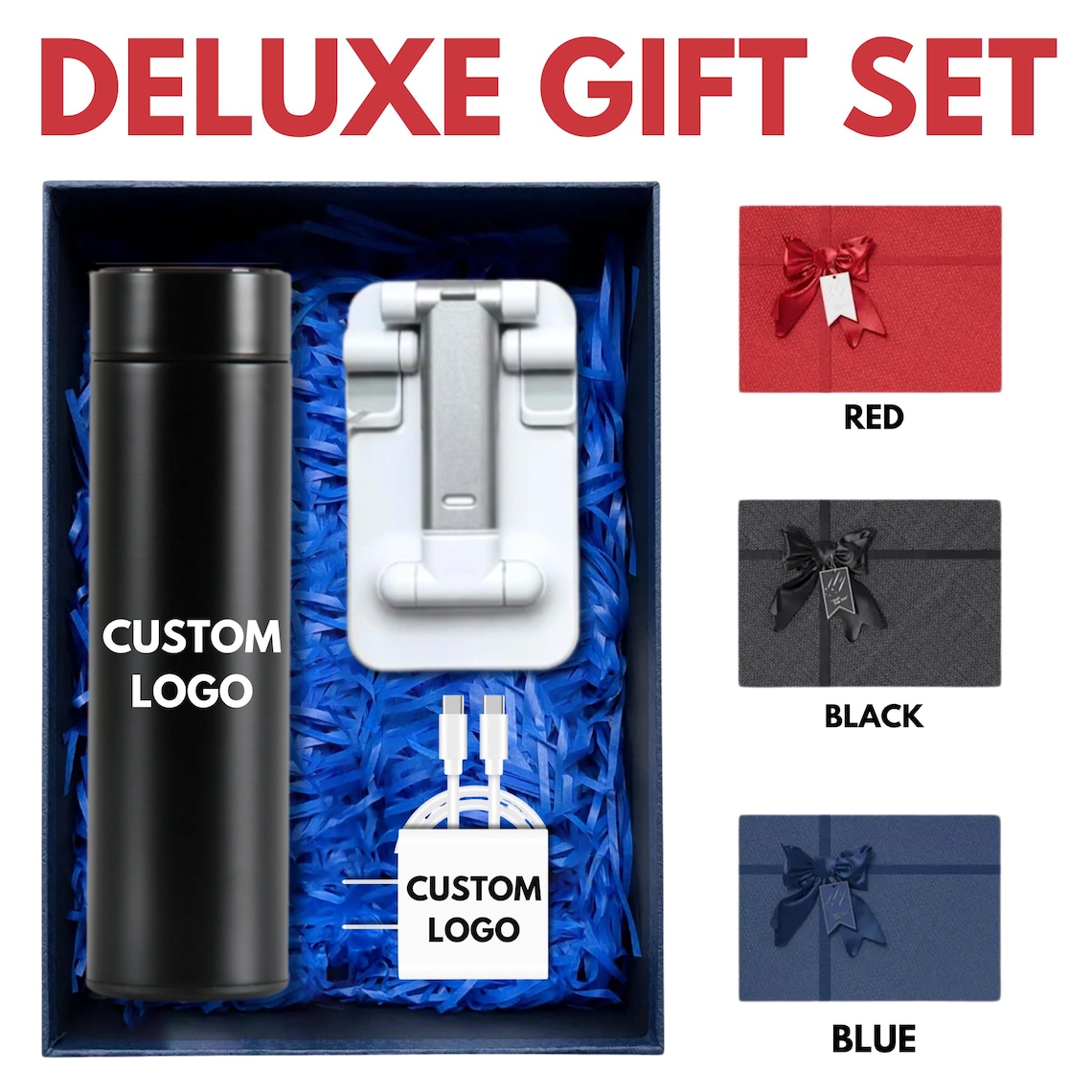 Custom Corporate Logo Gift Box | Promotional Gift Set | Custom Bulk ...