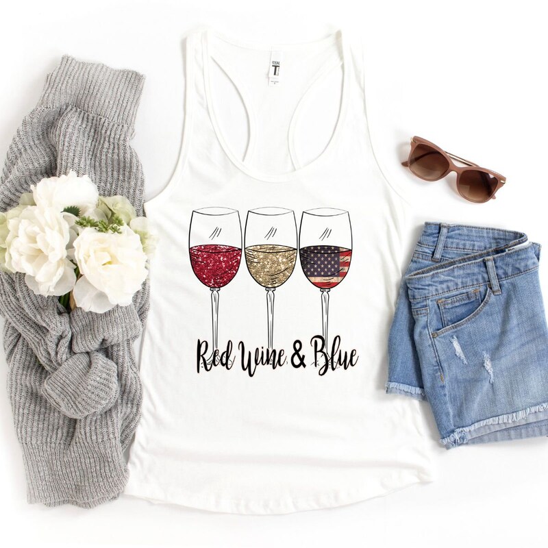 Red White Blue Tank - Etsy