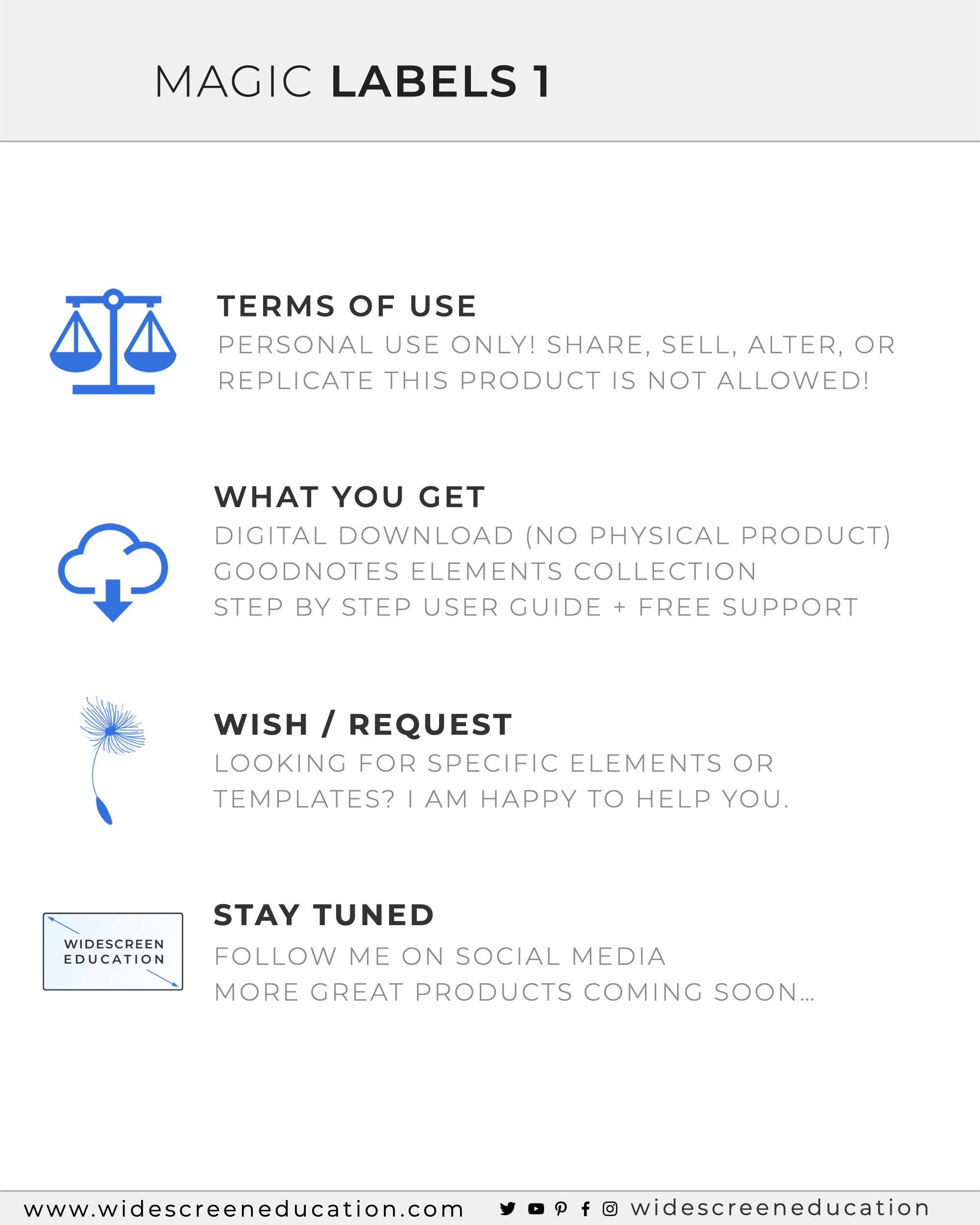 Goodnotes Digital Stickers: MAGIC LABELS Color Editable - Etsy