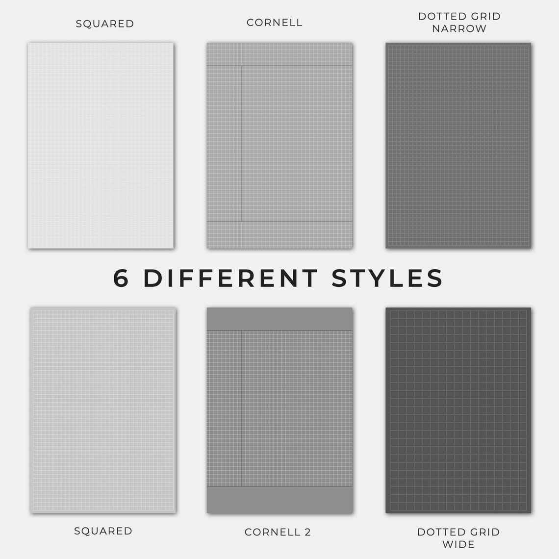 GoodNotes Vorlagen A4 Papier kariert liniert gepunktet - Etsy.de