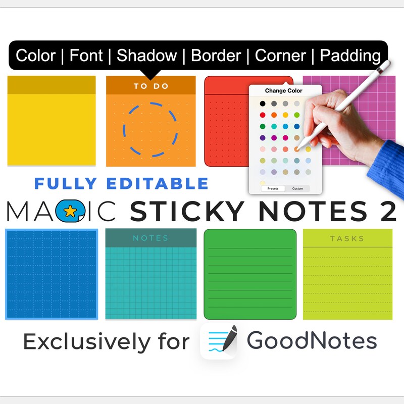 Sticky Note Template - Etsy