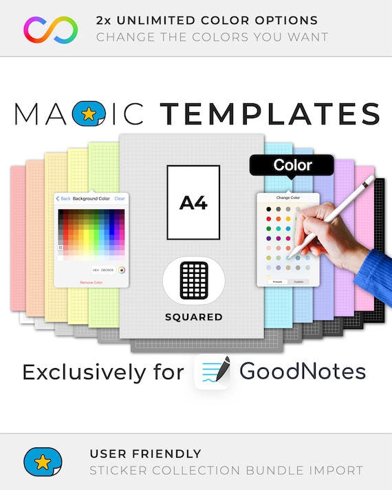 Goodnotes Templates A4 Paper Grid Graph Squared Cornell - Etsy Finland
