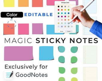 Goodnotes sticky notes | Etsy
