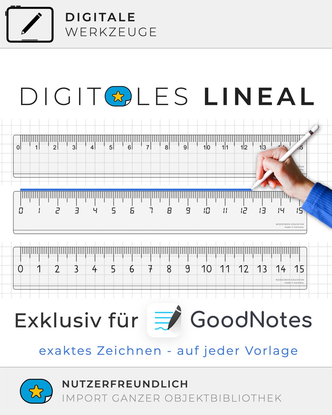 Ruler for Goodnotes Digital Tool Extension Measuring and Drawing With ...