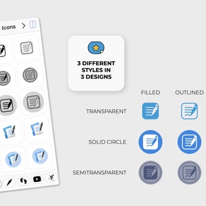 Digital Stickers Goodnotes: MAGIC Goodnotes ICONS Color Changing ...