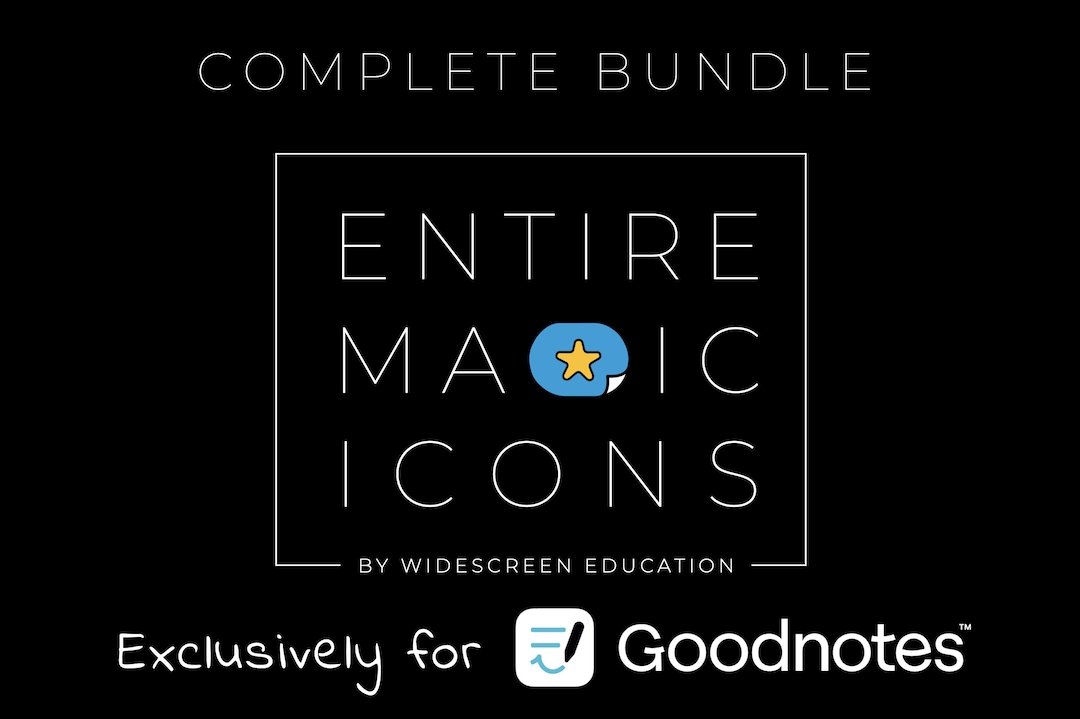 Goodnotes Digital Stickers: Entire MAGIC ICONS Bundle | Color Editable ...