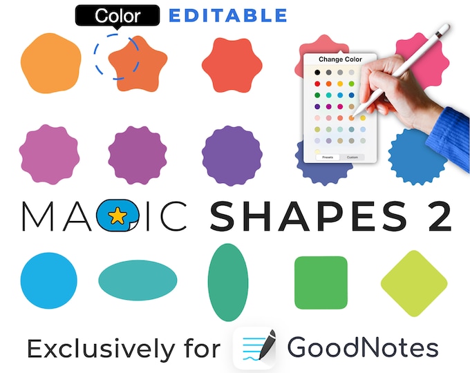 Goodnotes Essential Basic Shape Icon Stickers, Pre-cropped, Mom Digital ...
