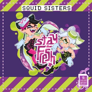 Splatoon A4 Art Prints - Squid Sisters - off the Hook - Deep Cut - Etsy