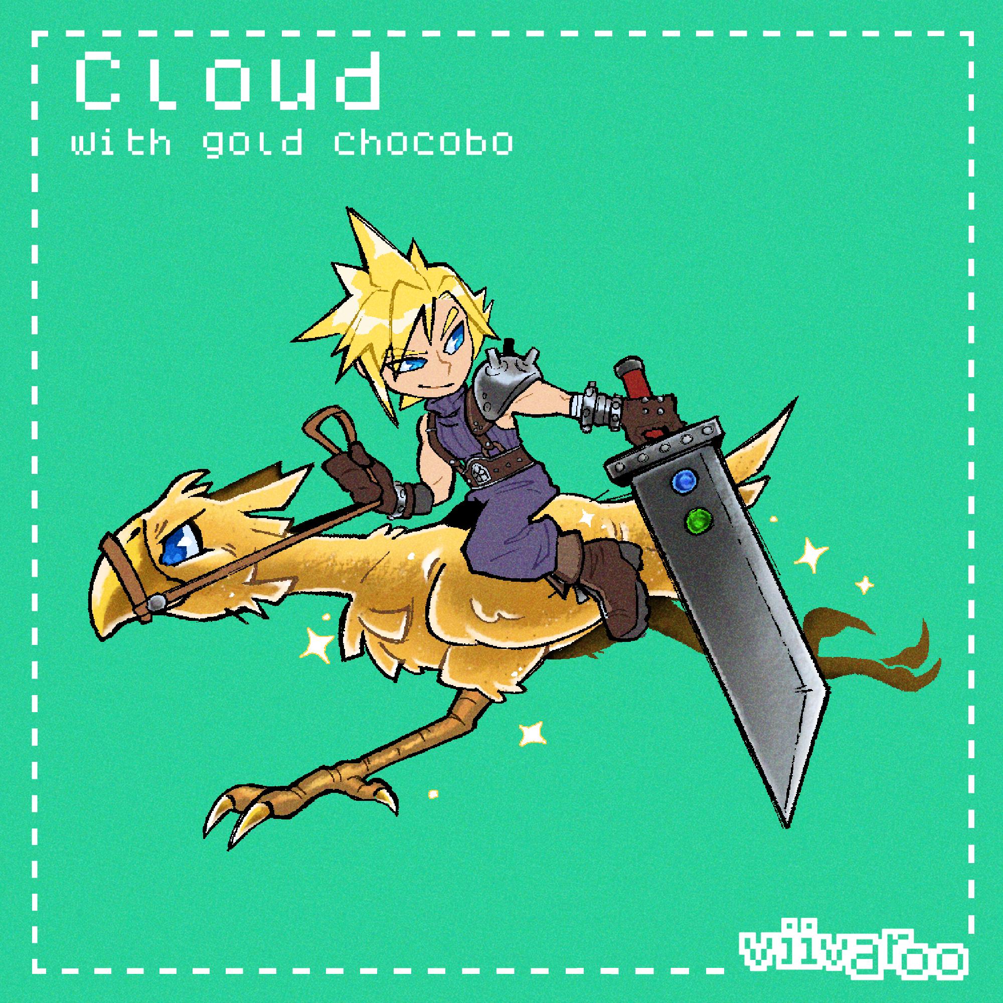 FFVII Chocobo Racing Stickers - Cloud - Tifa - Redxiii - Cait Sith ...
