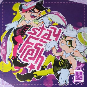 Splatoon A4 Art Prints - Squid Sisters - off the Hook - Deep Cut - Etsy