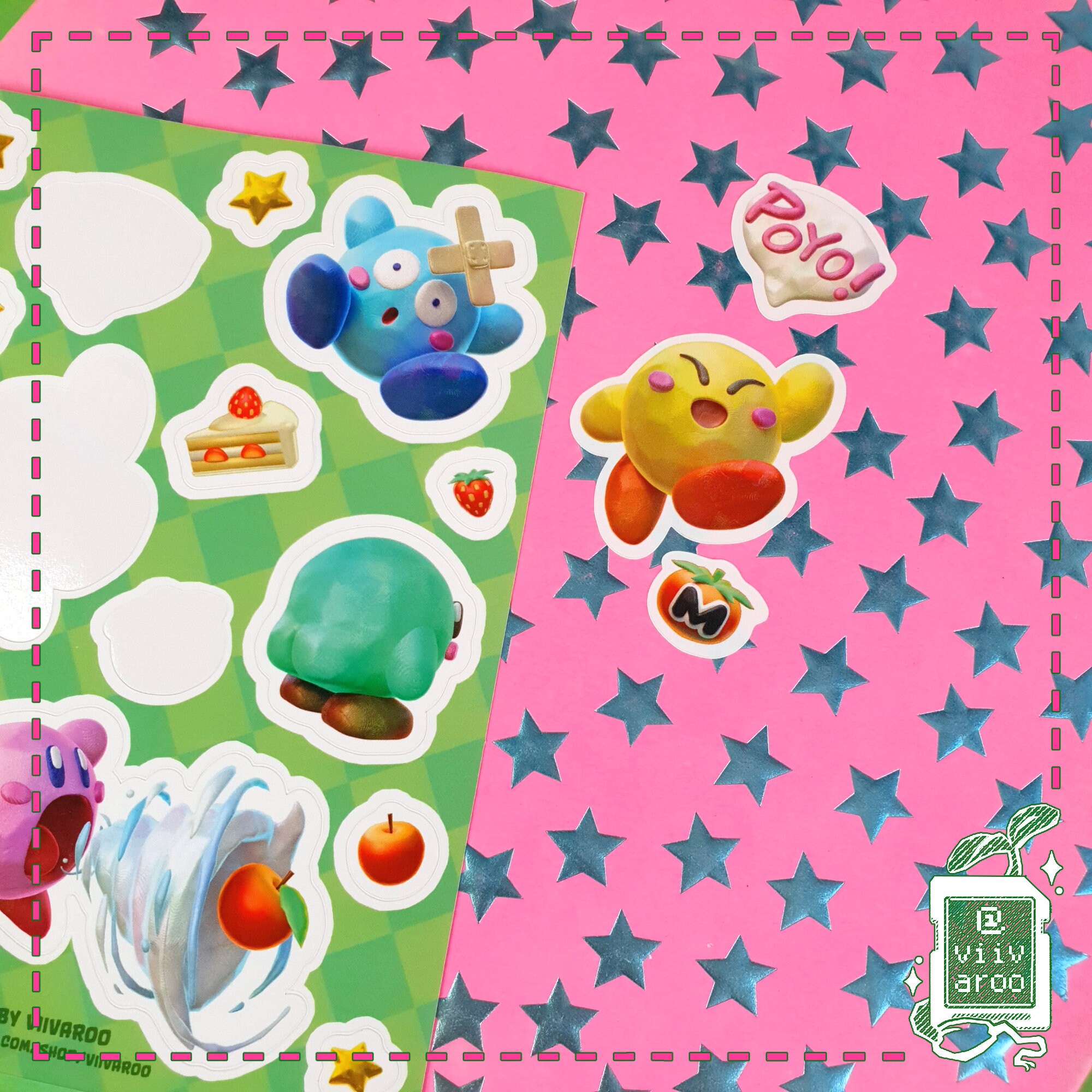 Kirby Claymation Style Sticker Sheet 16 Matte Stickers - Etsy