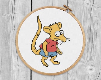 Rat Cross Stitch Pattern - Etsy
