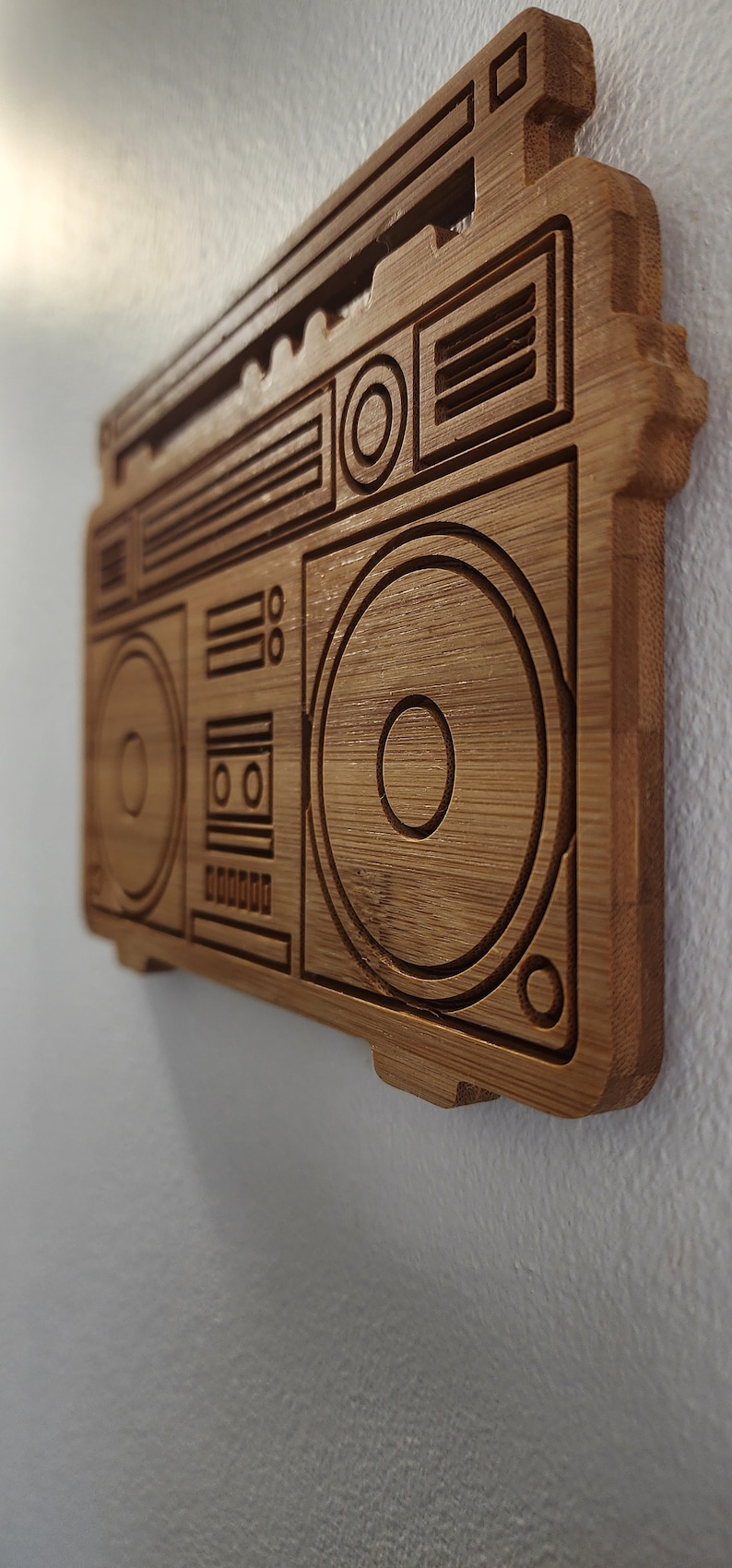 Boombox Wall Art, Wood, Engraved - Etsy