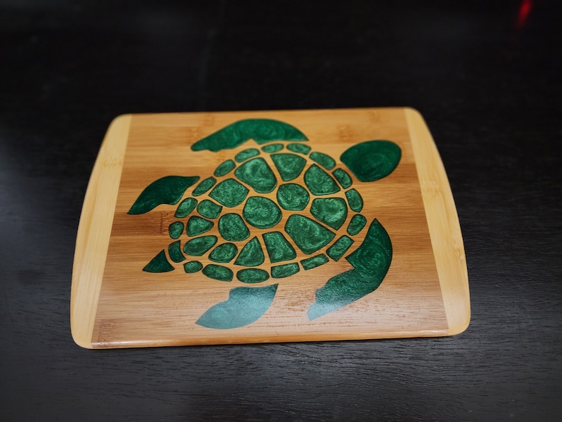 Turtle Cutting/serving Board.cnc Cut and Epoxy-resin Filled - Etsy