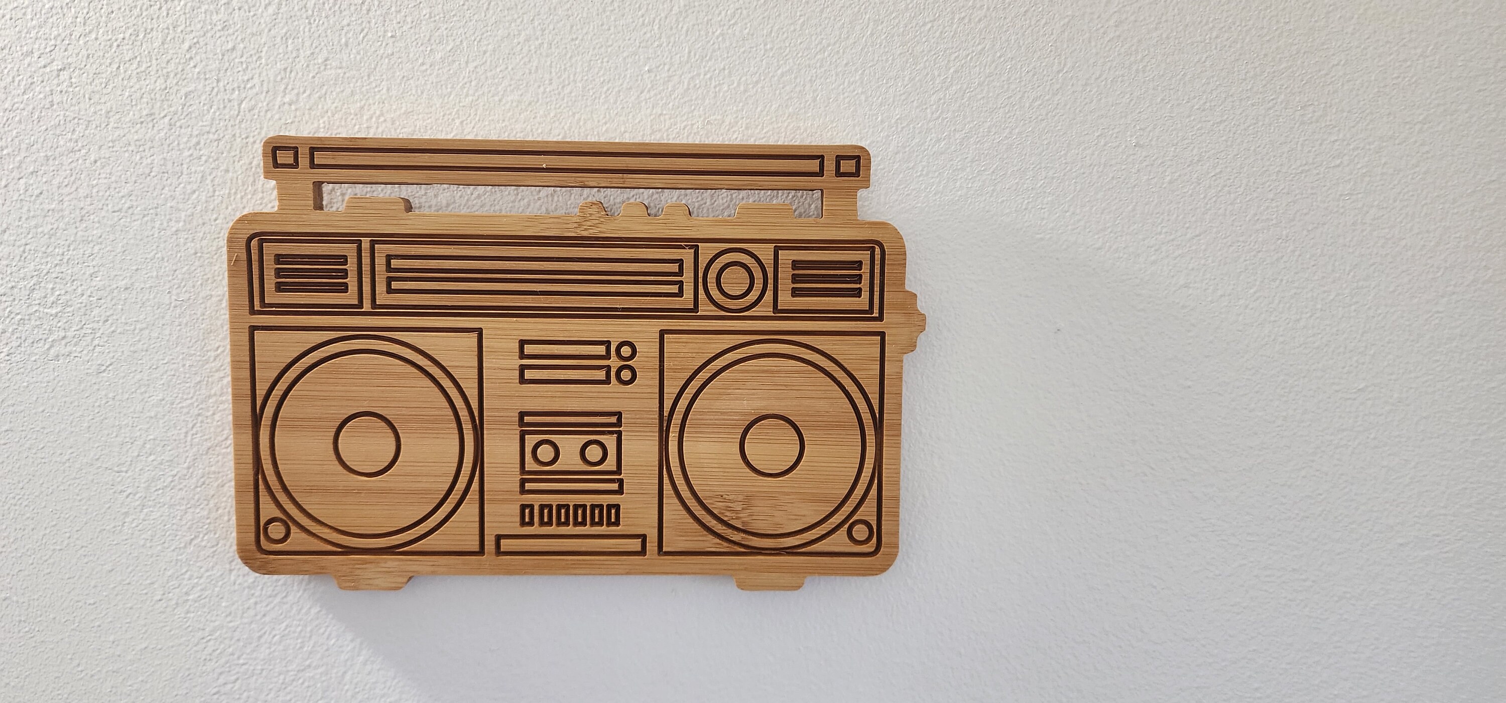 Boombox Wall Art, Wood, Engraved - Etsy