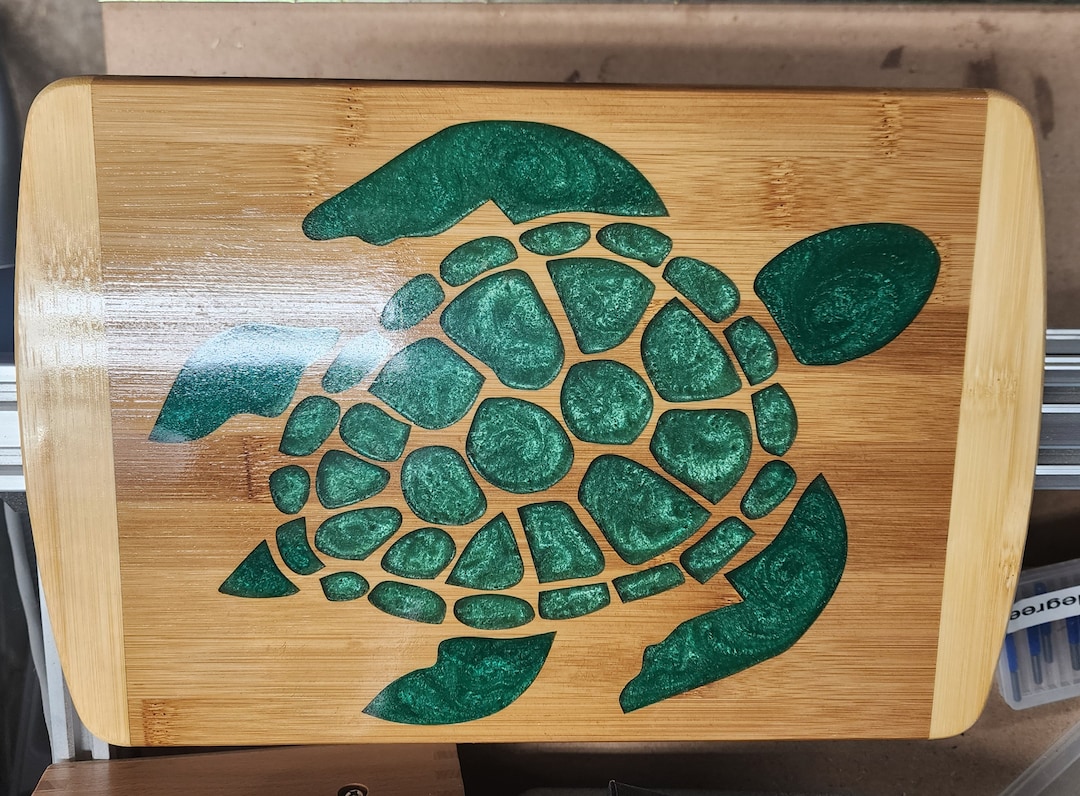Turtle Cutting/serving Board.cnc Cut and Epoxy-resin Filled - Etsy