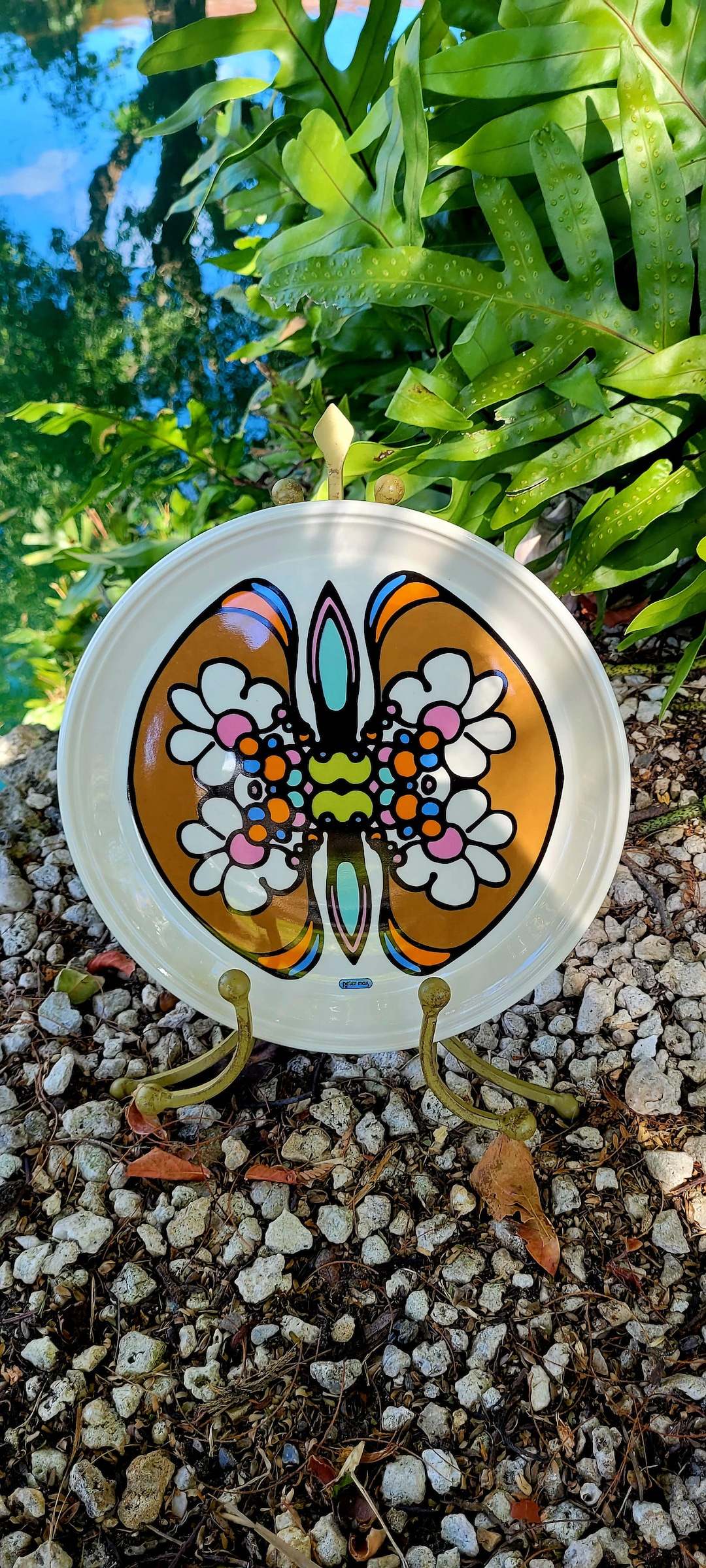PETER MAX Mid- Century, 1960's Psychedelic Rare Dinner Plates X7 Set ...