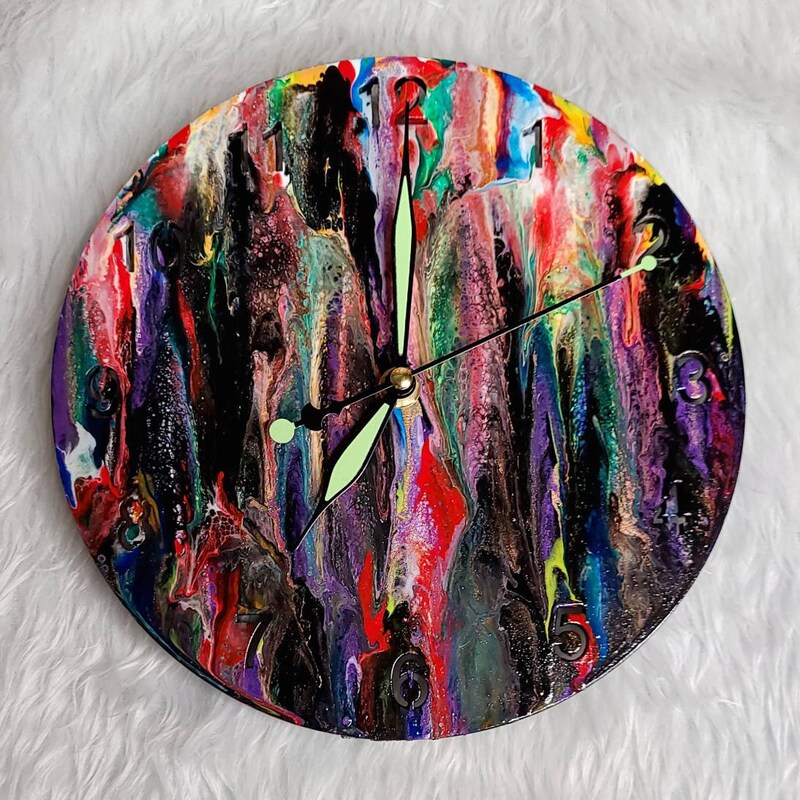 Abstract Clock Art - Etsy