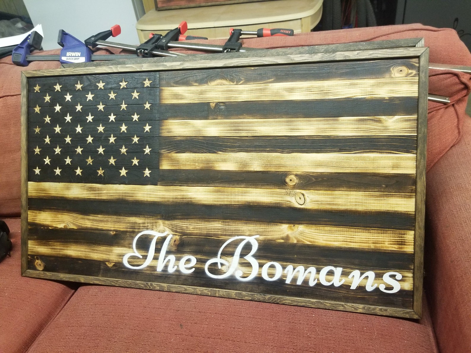 Handmade Wooden American Flag - Etsy