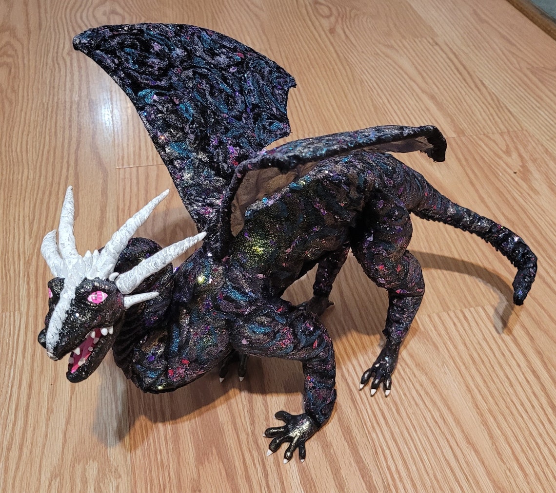 Galaxy Dragon Art Doll With Lights 22" Length - Etsy