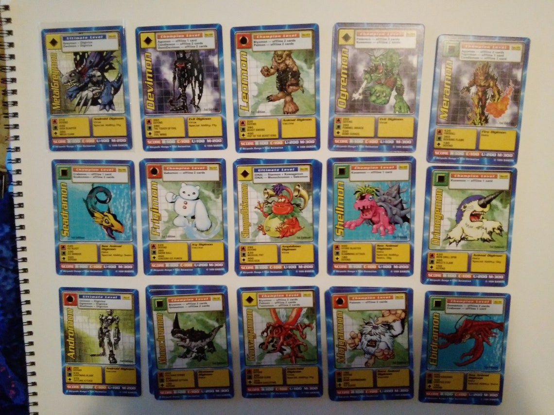 1999 Digimon Cards 1st Edition Original Vintage, Pick Your Card - Etsy