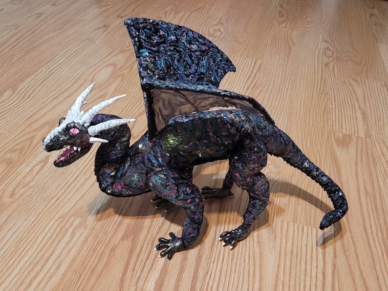 Galaxy Dragon Art Doll With Lights 22" Length - Etsy