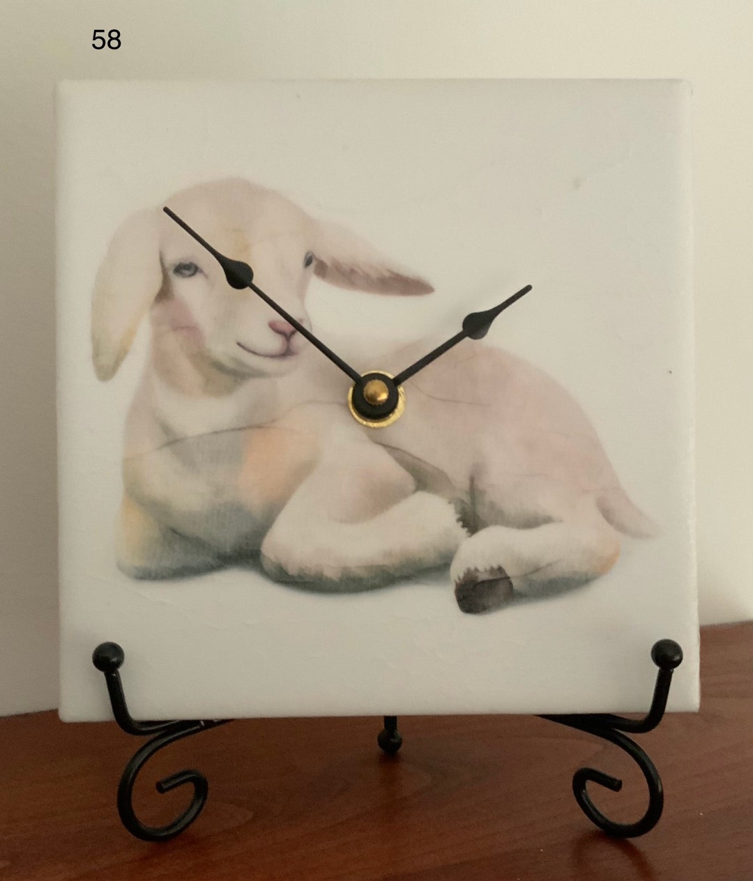 Kitty & More Clock 6 Square Decorative Lamb Sheep Clock - Etsy