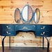 French Style Navy and Gold Dressing Table: Ornate Louis Vanity - Etsy