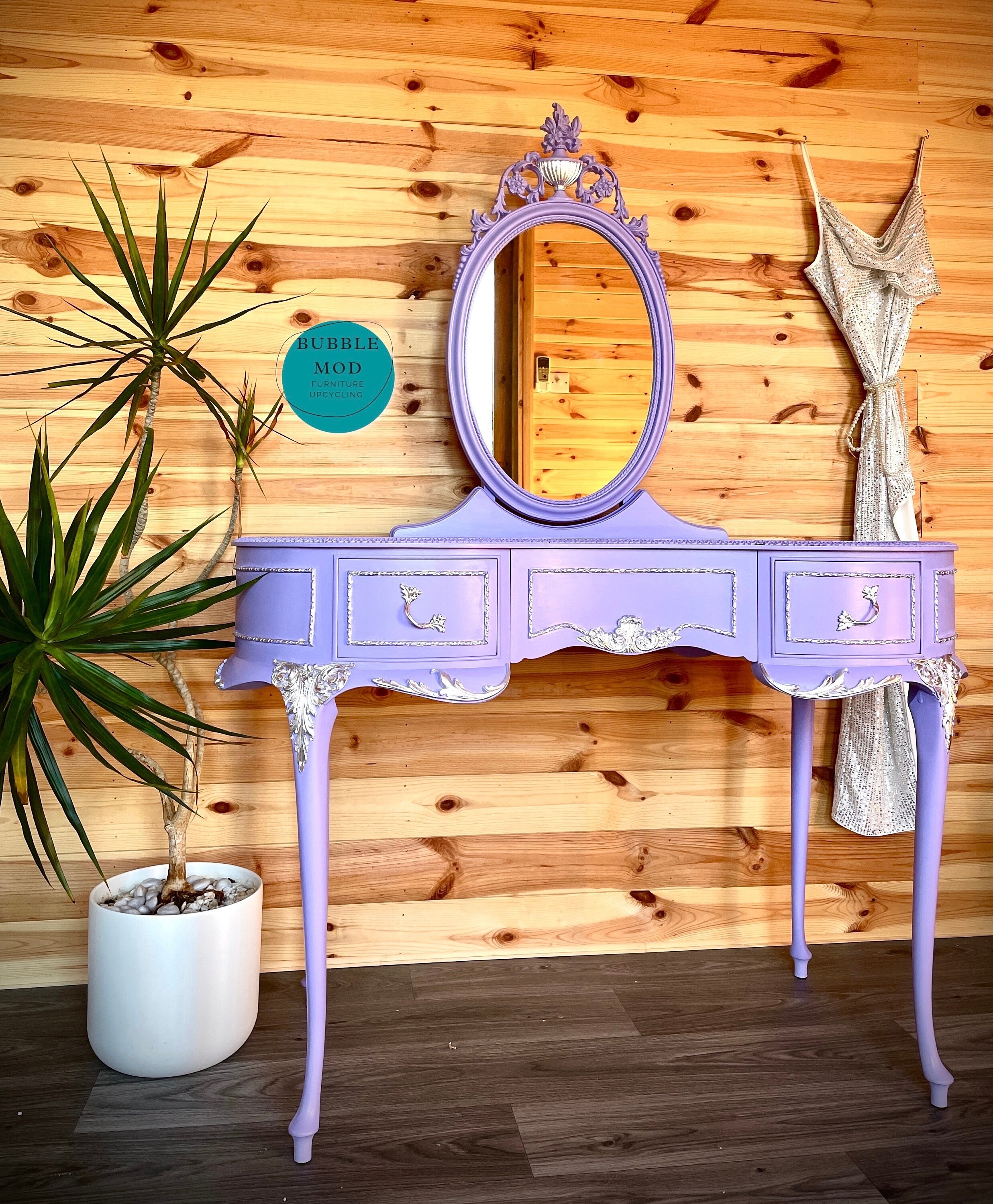 French Louis Violet Vanity: 3-drawer Vintage Dressing Table - Etsy
