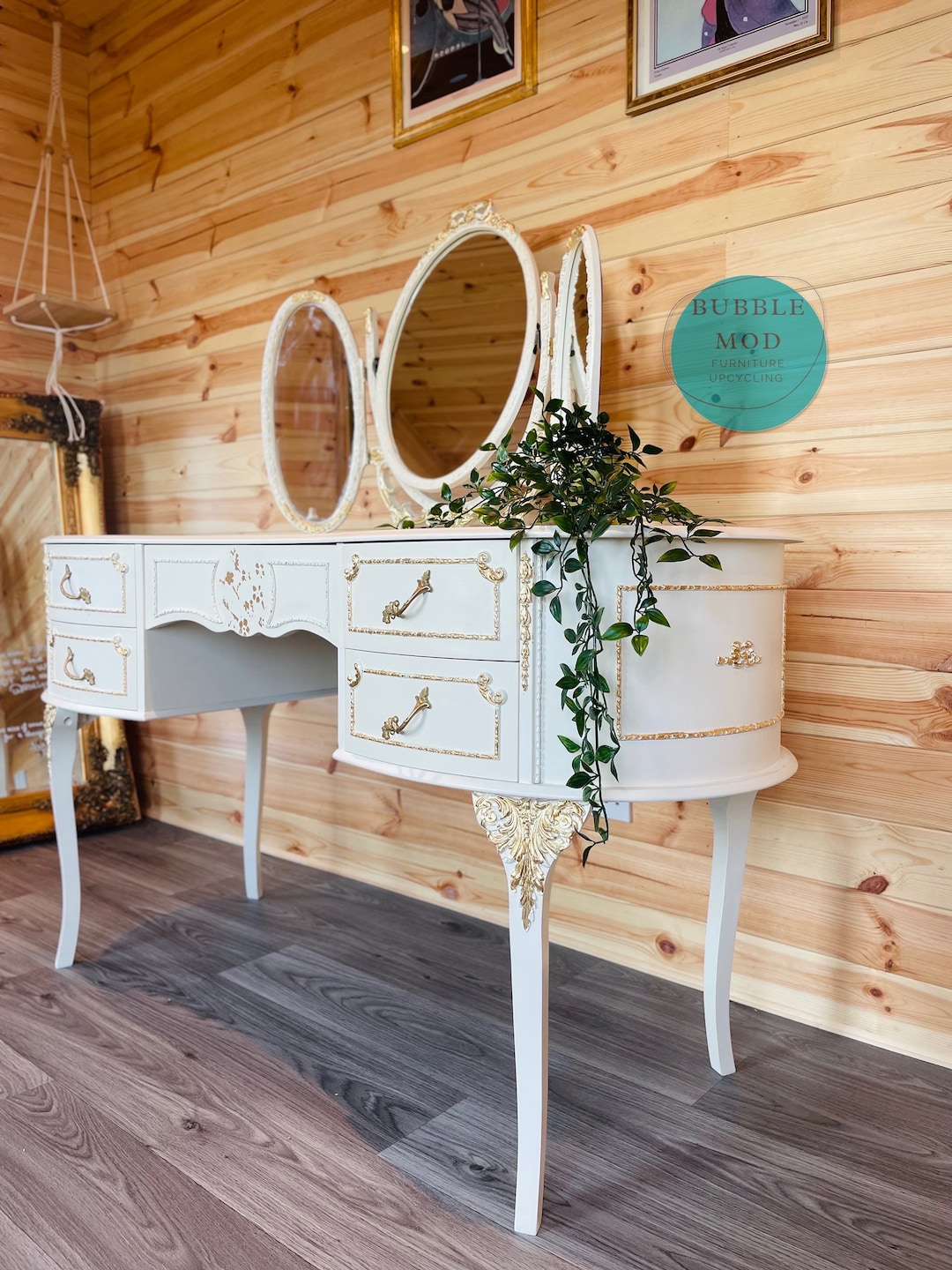 French Style Dressing Table in Cream | Custom Dressing Table | Olympus ...
