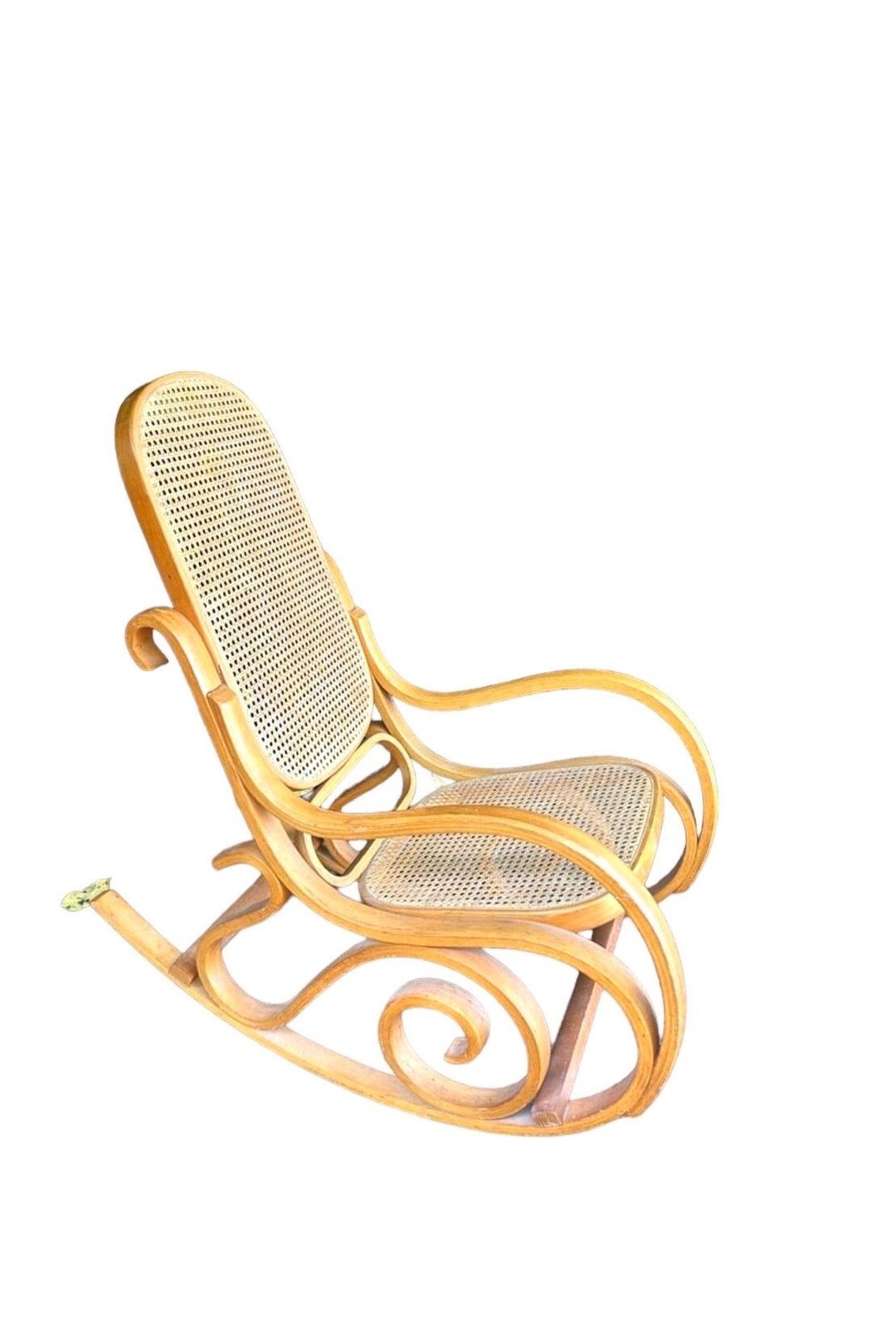 Vintage Cane Rocking Chair- Rattan Rocking Chair - Etsy