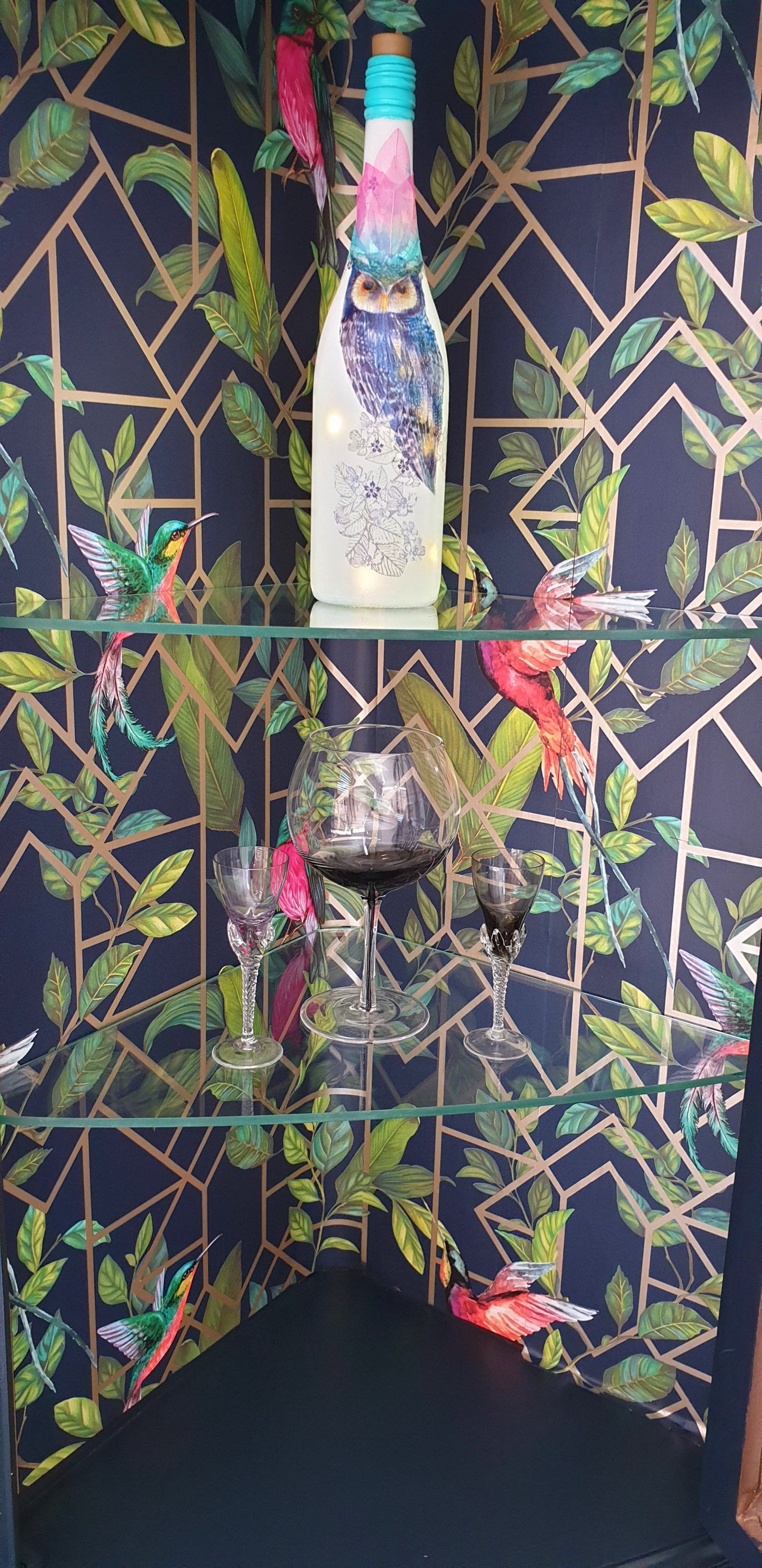 Bespoke Vintage Corner Drinks Cabinet: Custom Gin Display - Etsy