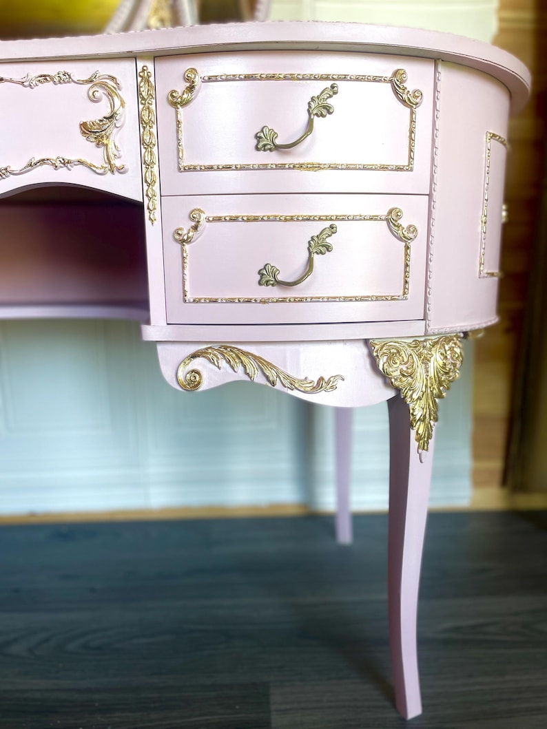 French Louis Style Dressing Table With Mirror: Bespoke Commission - Etsy