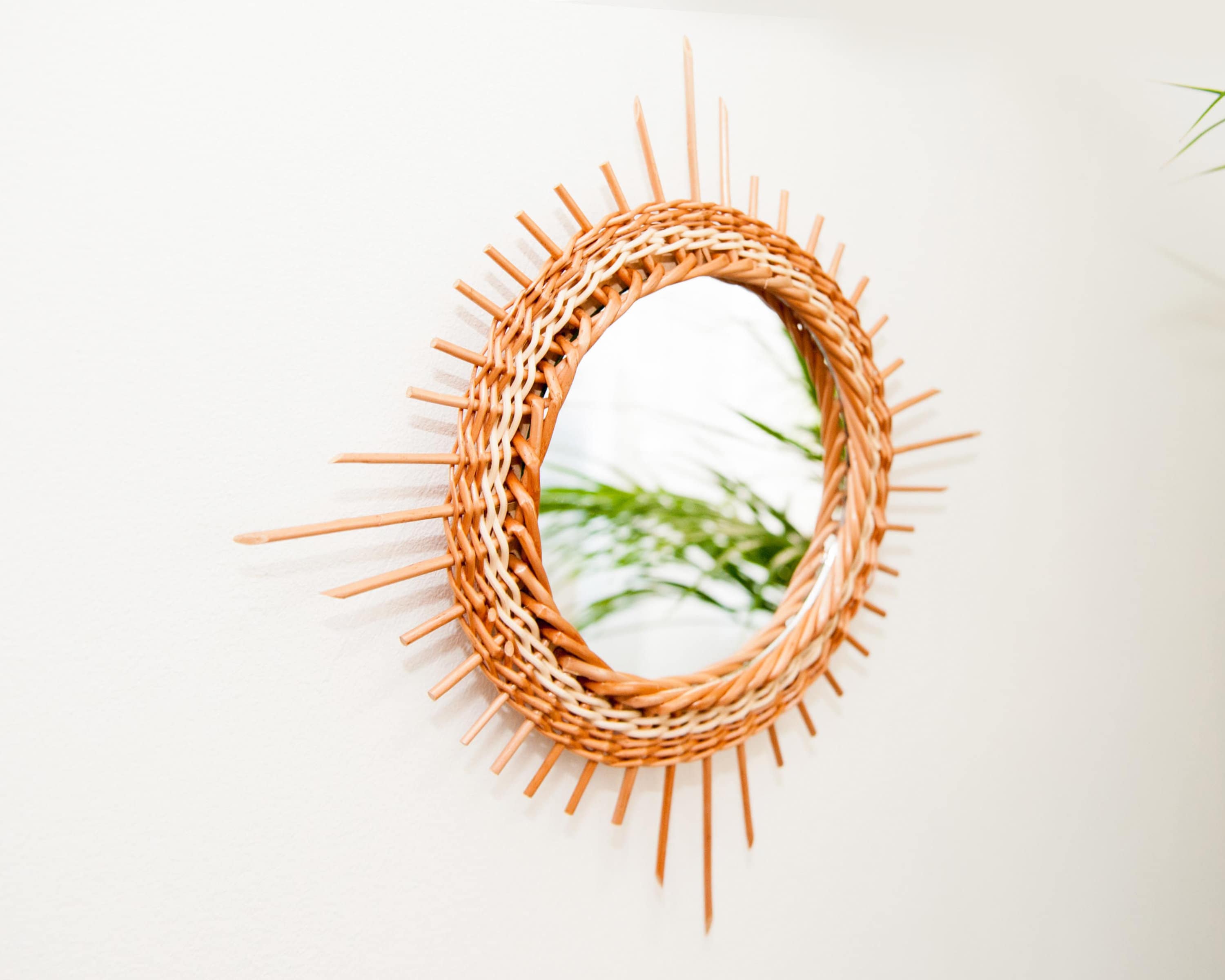 Collection of 3 Rattan Mirror Sunburst Bohemian Mirror boho - Etsy