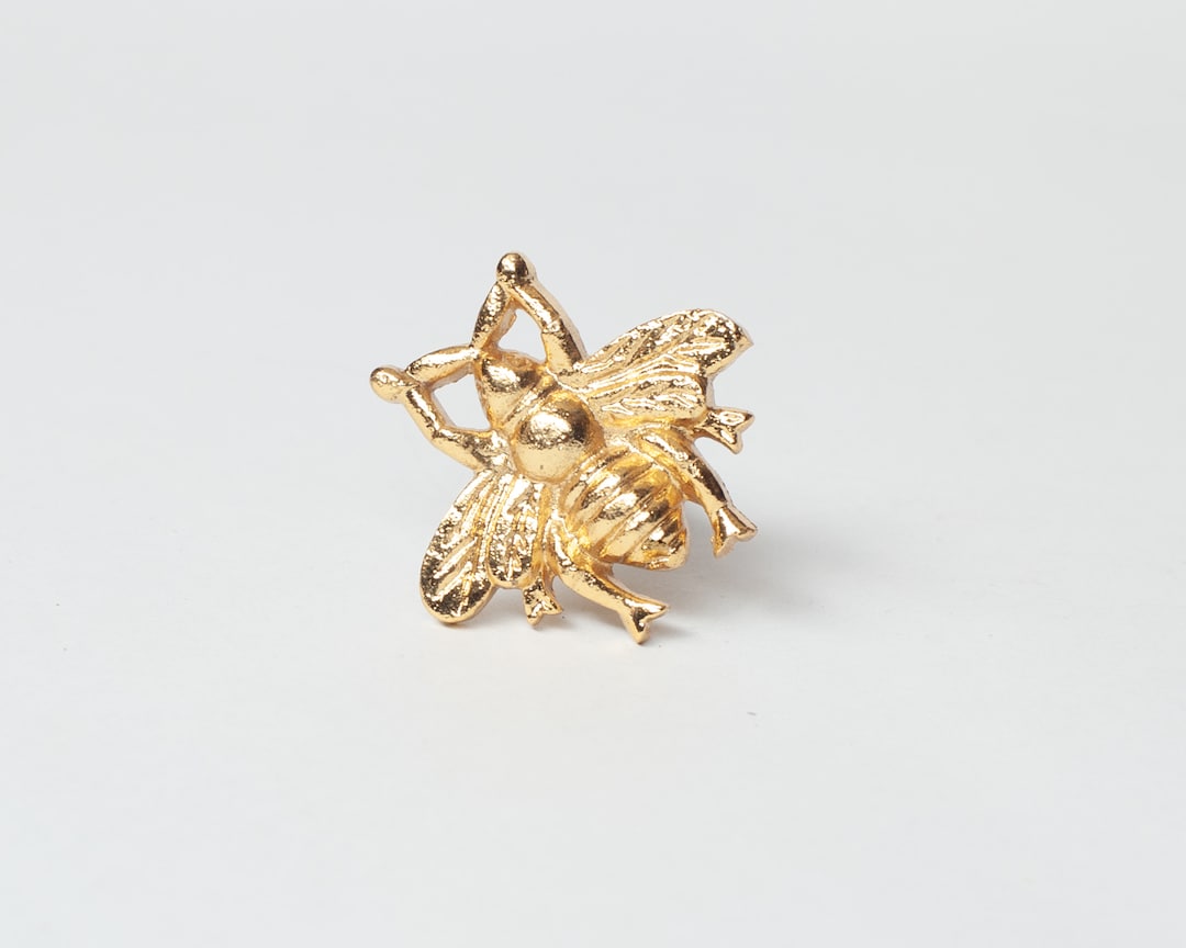Golden Bee Door Knob Little Bee Cabinet Knob Insect Home - Etsy