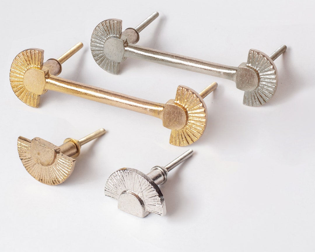 Gold and Silver Seashell Solid Handle - Clamshell Shaped Furniture ...