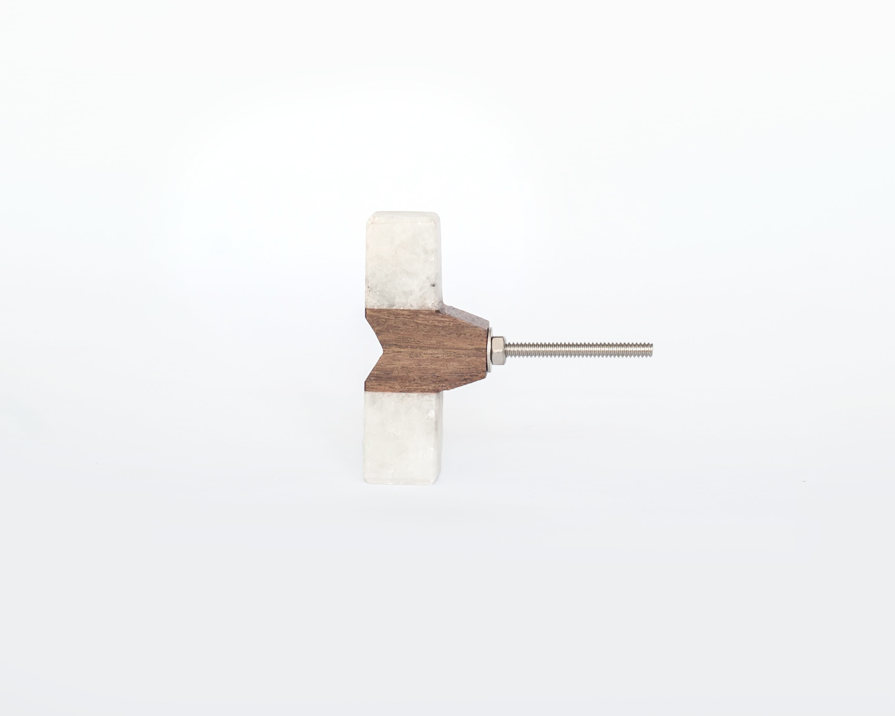 Perilla de puerta hecha a mano mármol y madera Manija de - Etsy España