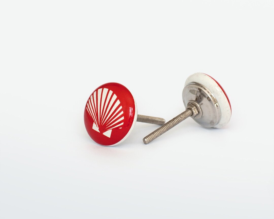 Seashell Porcelain Door Knob Ceramic Seaside / Beach Themed Drawer Pull ...